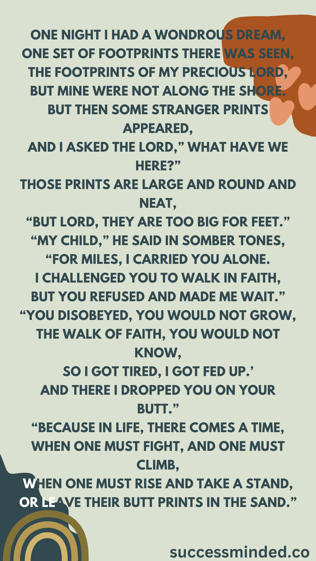 Don't Leave Buttprints In The Sand – Success Minded