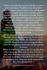 Act Of Valor Poem by Tecumseh: Live Your Life (Full Poem) – Success Minded