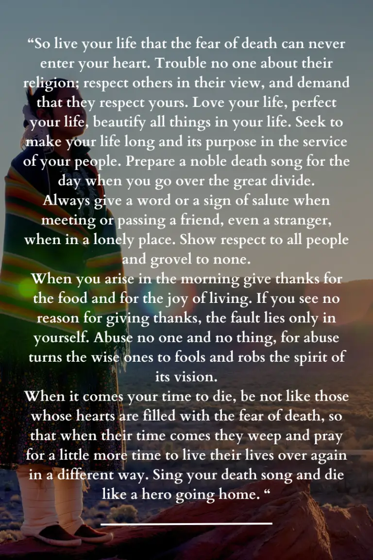 Act Of Valor Poem by Tecumseh: Live Your Life (Full Poem) – Success Minded