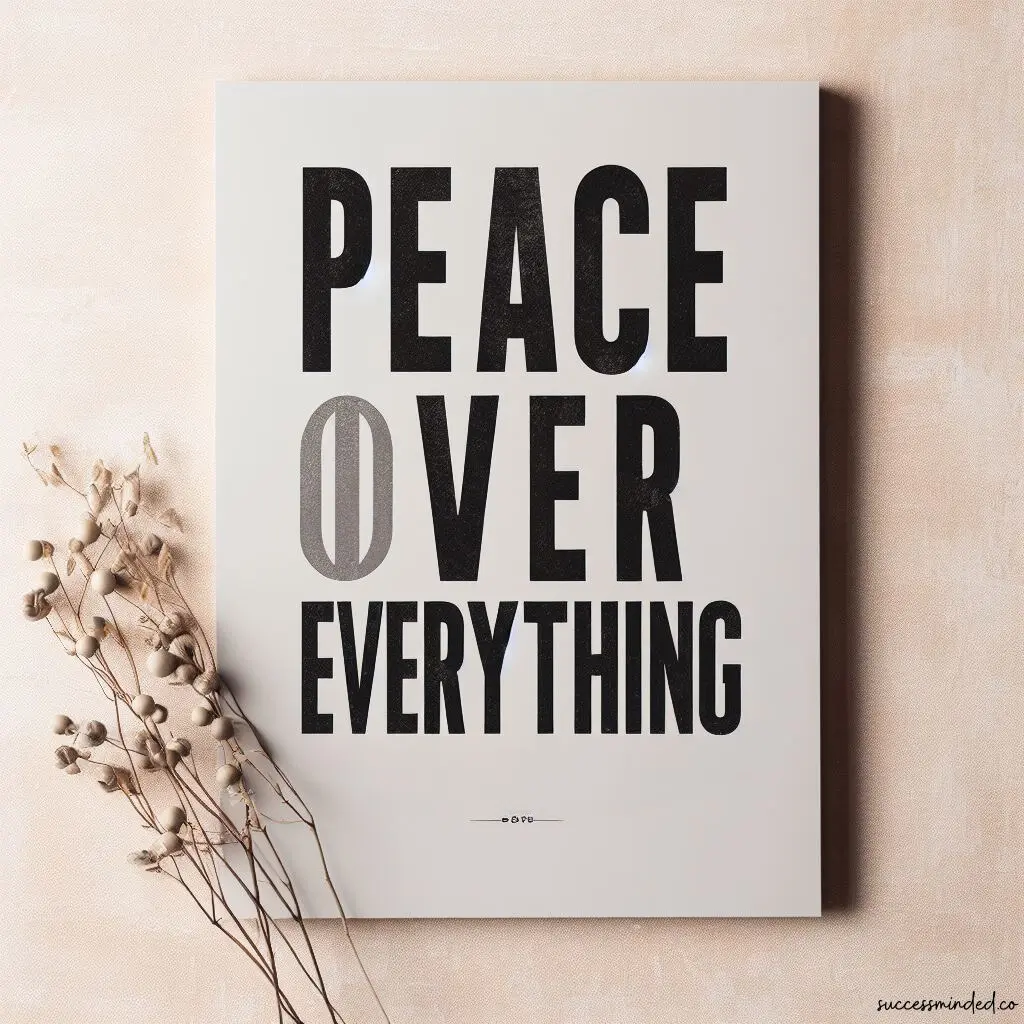 How to Adopt the Mindset of "Peace Over Everything" – Success Minded