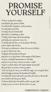 "Promise Yourself" Poem By Christian D. Larson – Success Minded