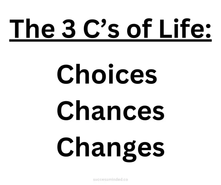 The Three C’s of Life: Choices, Chances, and Changes – Success Minded